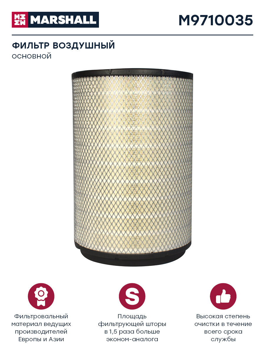 Фильтр воздушный SCANIA P/G/R, основной, система Mahle