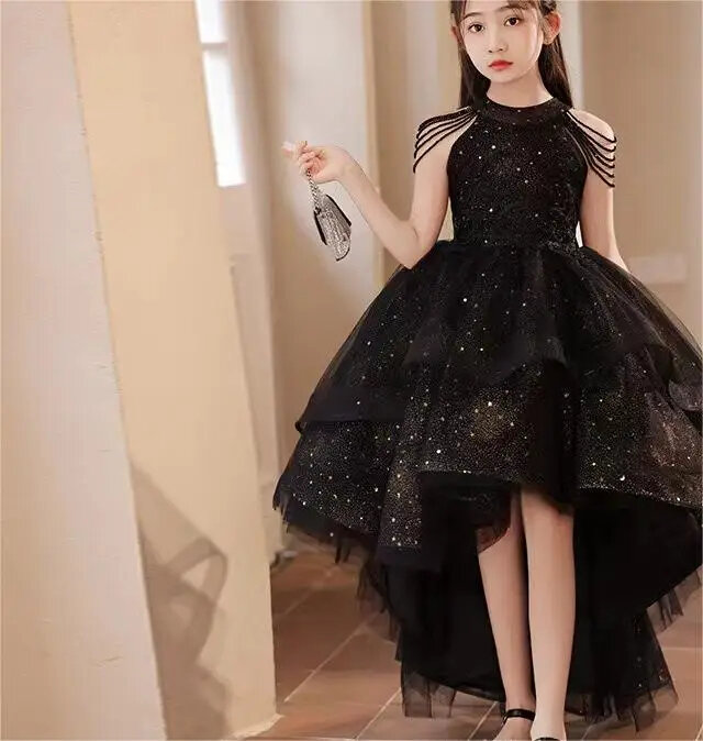 Платье MQATZ Новое праздничное платье принцессы для девочек, длинное торжественное детское праздничное платье для выпускного вечера, свадебный вечер, день рождения