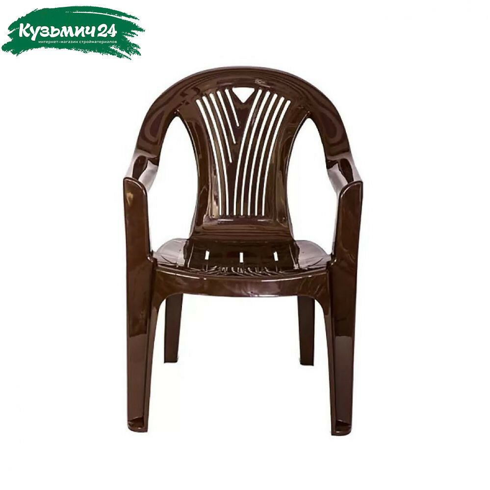 Кресло пластиковое Стандарт Пластик Салют цвет шоколадный 217507, 1 шт.