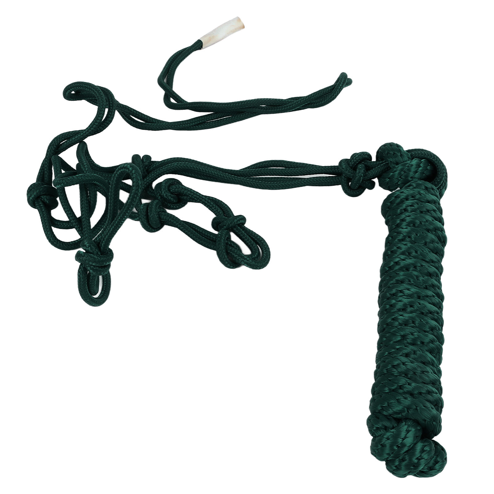Веревочная недоуздка с несколькими узлами, безопасная, износостойкая, из полиэстера, для тренировок лошади, для ежедневной езды, зеленого цвета.