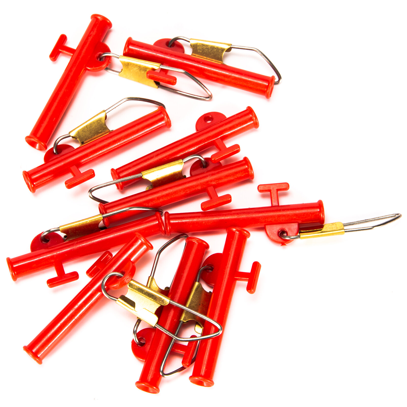 10pcs Fishing Sinker Sliders, Size 1.6 Inch 41*17mm, Color Black Red, Material ABS, Total Weight 16g 0.6oz, Fishing Accessories for Freshwater Saltwater Bass Catfish Walleye Tarpon