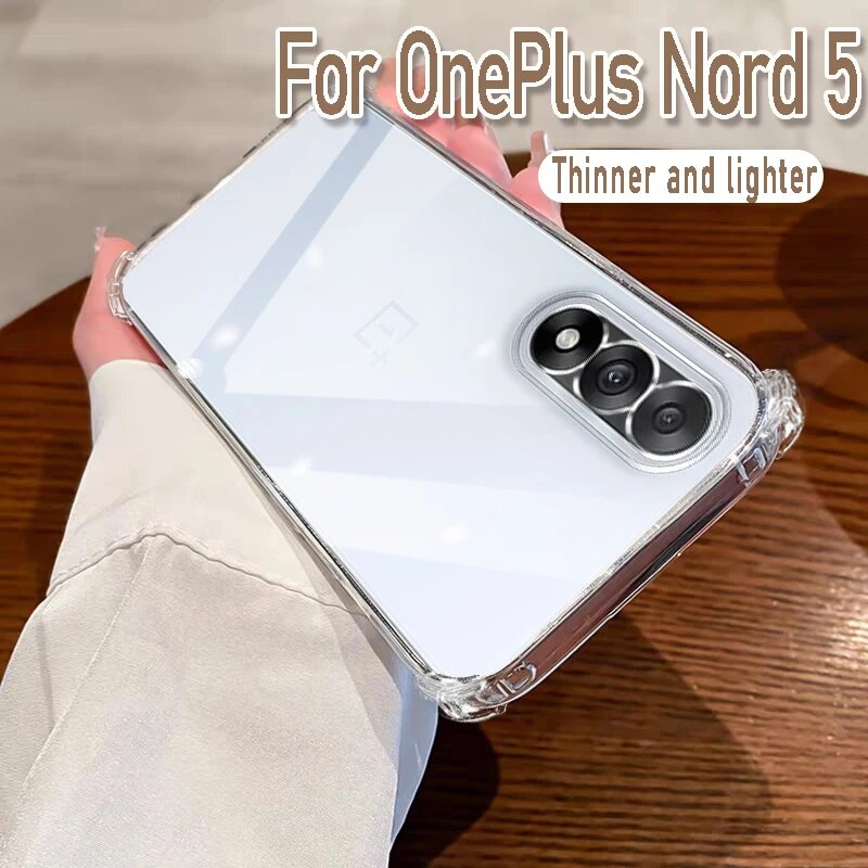 Прозрачный мягкий чехол для телефона OnePlus Nord5 Nord 5, тонкий пылезащитный протектор, ударопрочная прозрачная гибкая задняя крышка из ТПУ