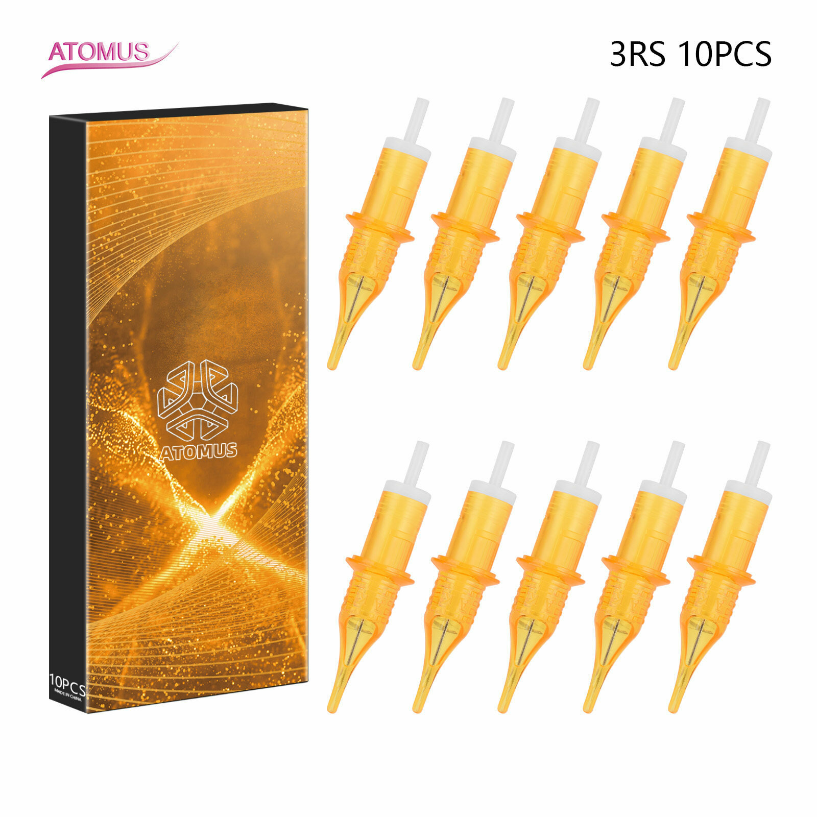ATOMUS иглы для татуировки картриджи одноразовые 10 шт. картридж иглы для тату-машинки набор инструментов для татуировки принадлежности для роторной тату-машинки беспроводная тату-ручка