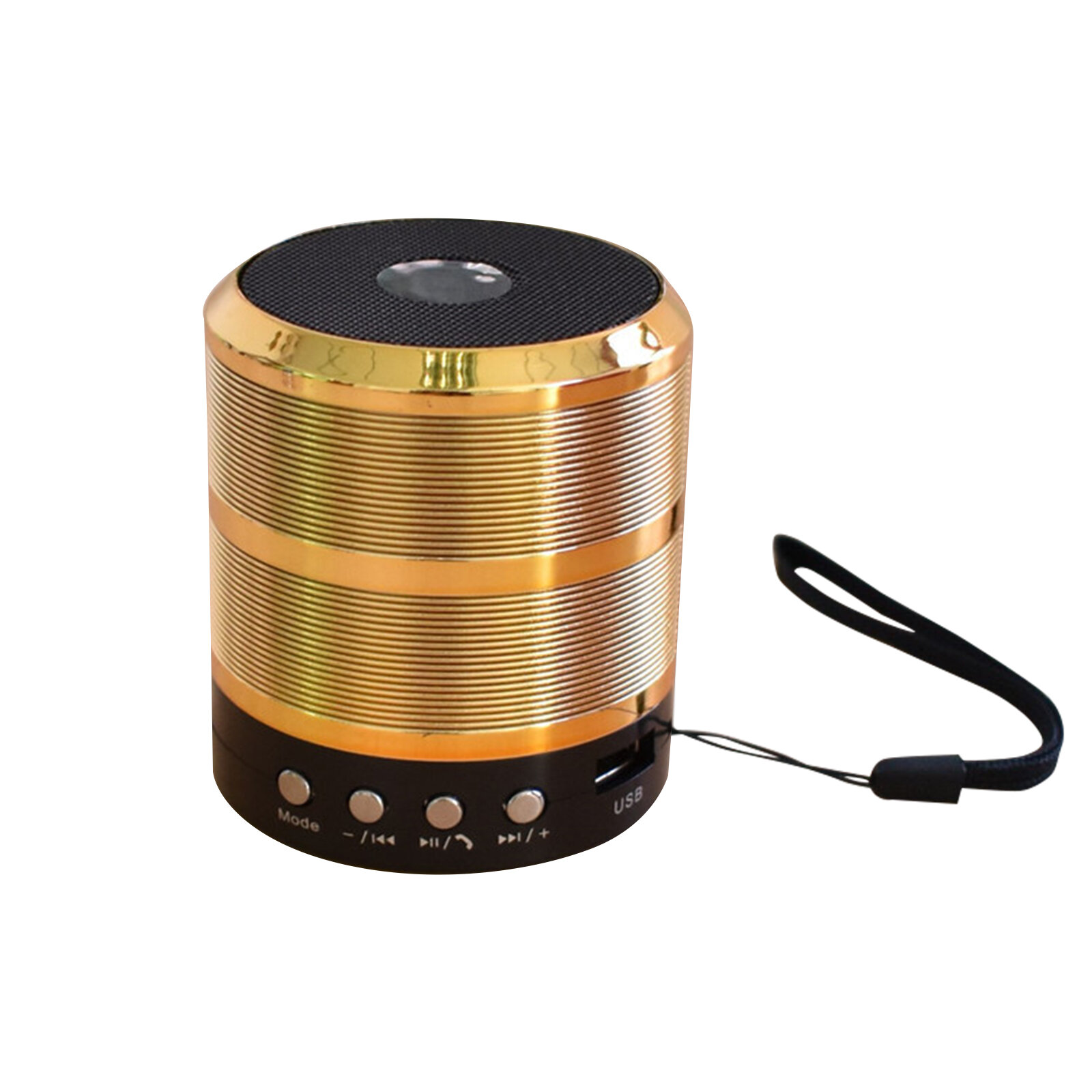Портативный беспроводной динамик BT Мини аудио стерео звук громкоговоритель колонка с USB AUX, Цвет: Синий/Черный/Красный/Золотой/Серебристый (Выбор), Материал: Металл, Питание: DC 5V, Аккумулятор: Литийный 300mAh (Входящий), Мощность: 3W, Размер