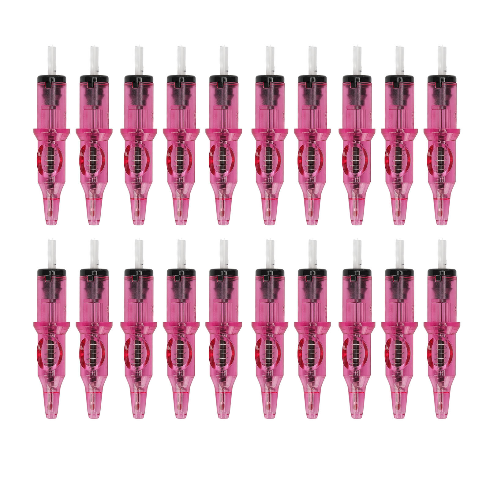 20 шт, 5 мл, картриджи для шариковой ручки для татуировки, лайнер, шейдерные чернила, бесплатные картриджи для шариковой ручки для практики, розовый