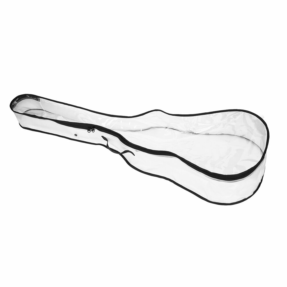 Чехол для электрогитары 40-41 дюймов, прозрачный, TPU, двойная молния