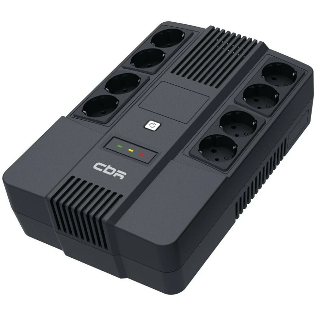 ИБП CBR [UPS-OFK-101E-800] 800VA/480W, Schuko CEE 7 Outlets: (x4 Battery & Surge Protected; x4 Surge Protected), LED,