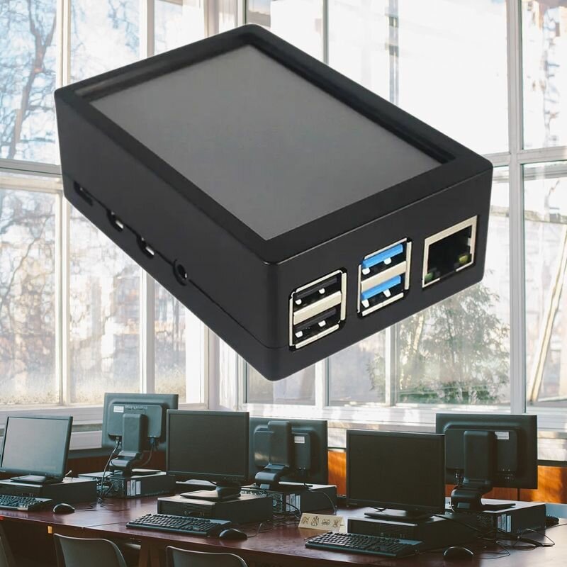 Raspberry Pi 4B ABS shell 3,5-дюймовый дисплей поколения Pi4 в черном корпусе