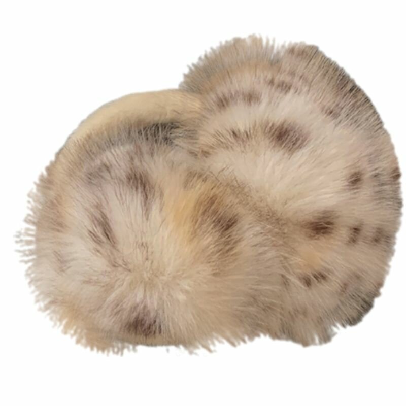 Плюшевые теплые наушники-кофейный цвет