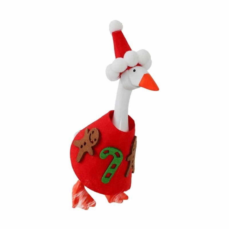 Рождественский костюм гуся на крыльце с 7-дюймовым украшением-мини-Костюм Гуся-пряничного человечка