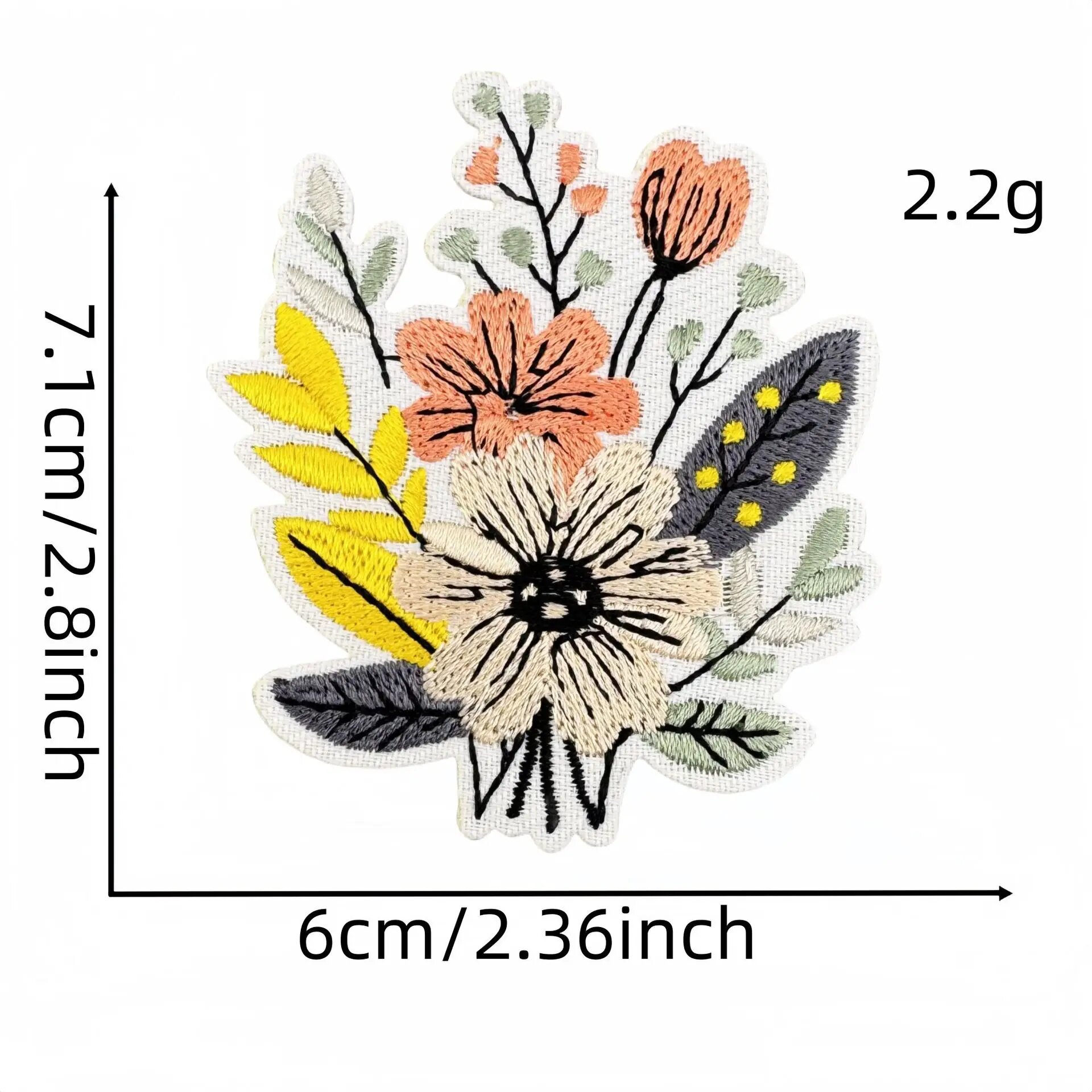 Вышитые заплатки для одежды, набор из 1 штуки 1
