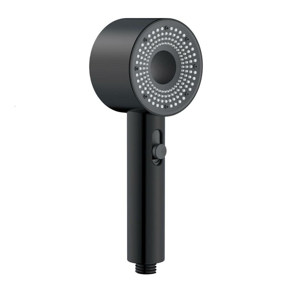 Душевая насадка с двумя режимами и усилением потока, Черный
