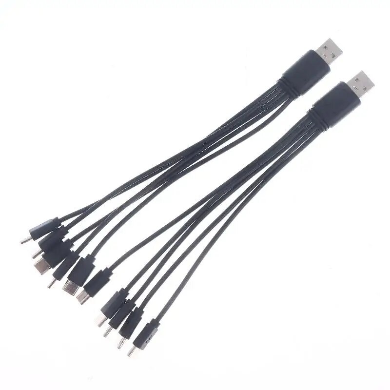 20 см USB-кабель-сплиттер Type-c, 2/3/4/5 портов, кабель-сплиттер USB C, кабель USB-сплиттер типа C, несколько зарядных кабелей