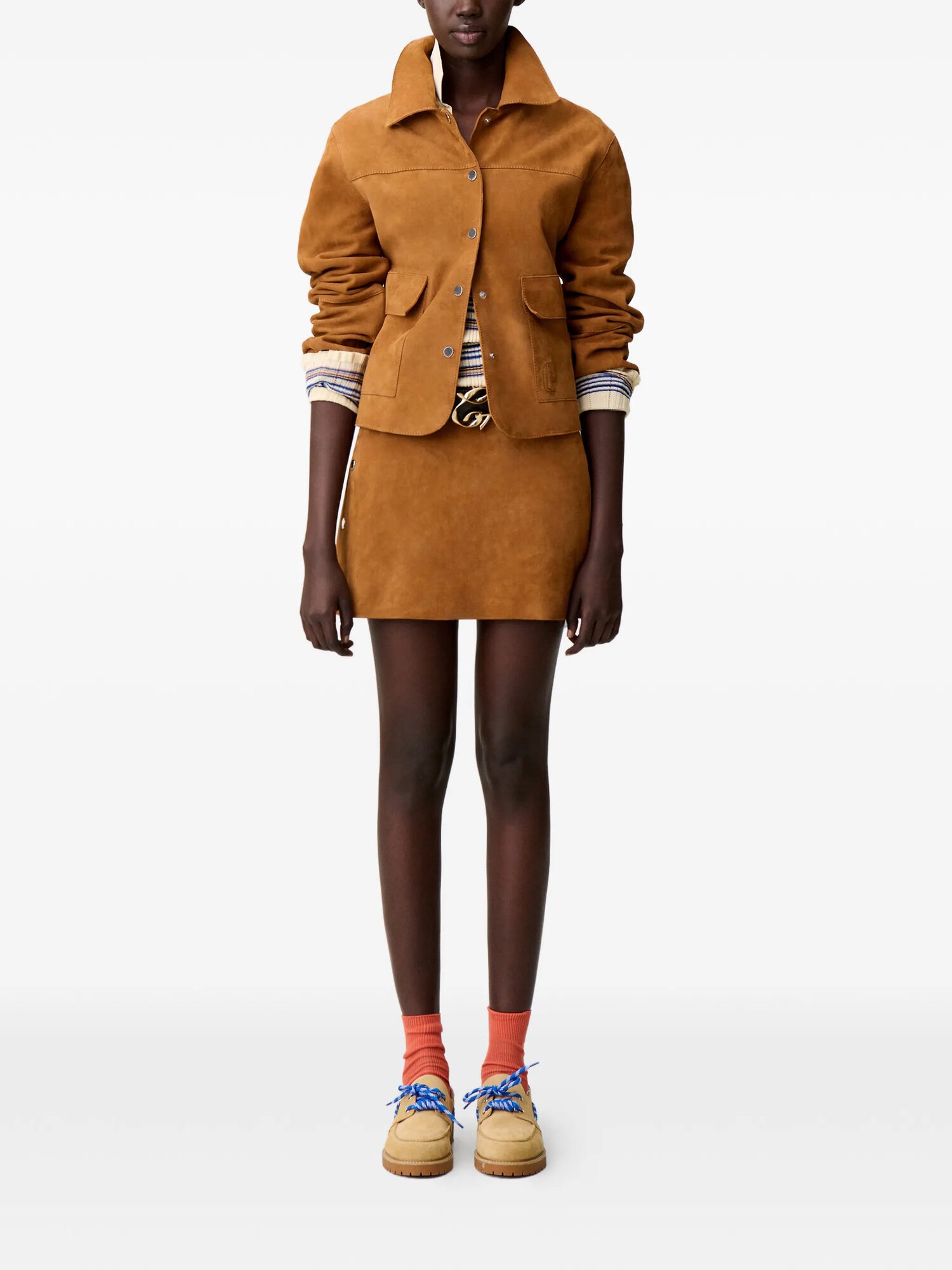 Юбка CLAUDIE PIERLOT, размер 38, коричневый — фото 1