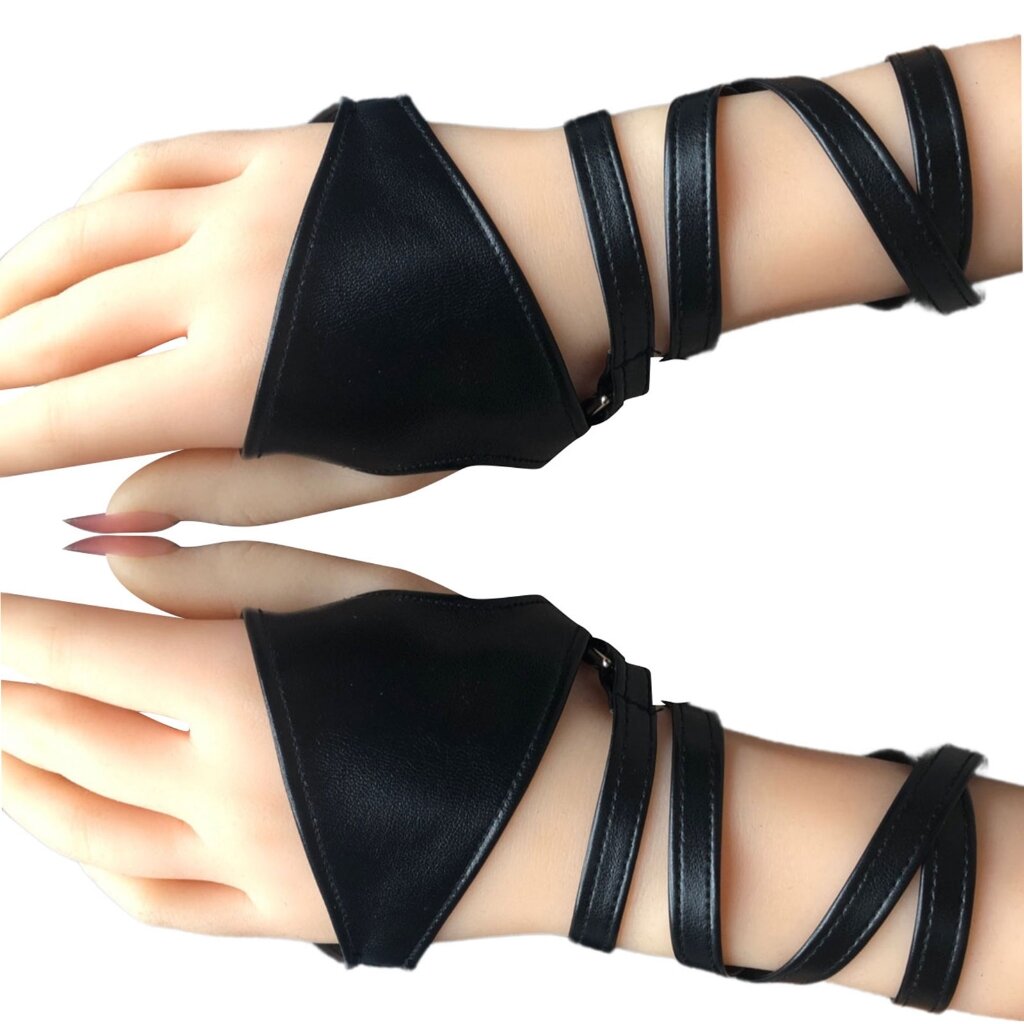 Женские сексуальные перчатки без пальцев на бретельках в стиле панк для выступлений в ночном клубе хип-хопа