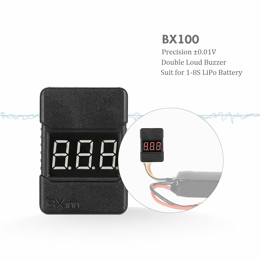 BX100 1-8 S LiPo Тестер Напряжения Батареи Низковольтный Звуковой Сигнал со Светодиодным Индикатором
