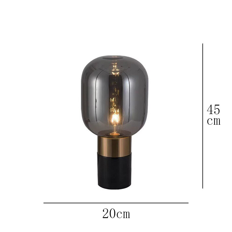 Скандинавская минималистичная постмодернистская световая роскошь мраморная настольная лампа, высококачественная стеклянная дизайнерская лампа для гостиной и спальни