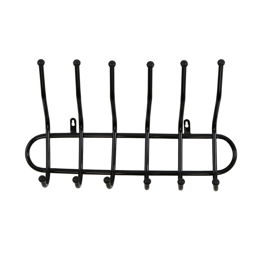 Вешалка настенная для одежды Овал 6 крючков 50,0х30,0 см, искра-хром