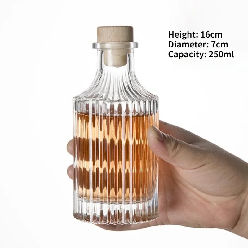 Прозрачная стеклянная мини-фляга YQIALis Коричневый, армейский зеленый