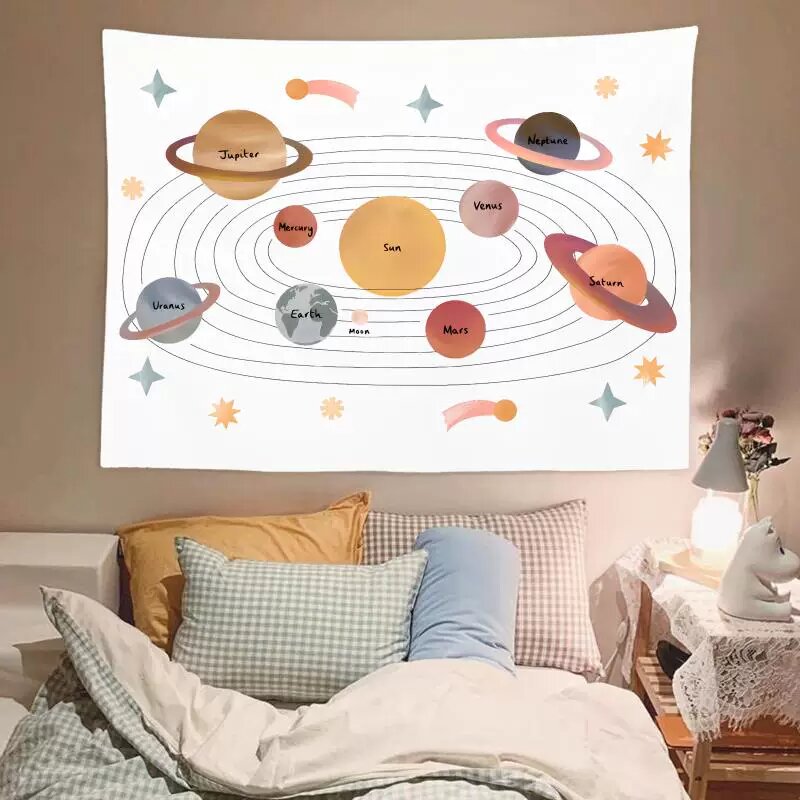 Скандинавская ретро-карта мира с мультяшными животными, настенное украшение для детской комнаты, фон для фотосессий,