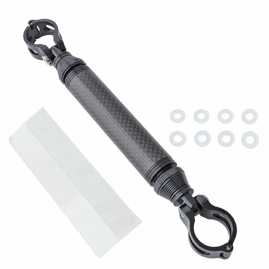 Стабильный крепеж фонаря для велосипедного руля, - 16 см черный