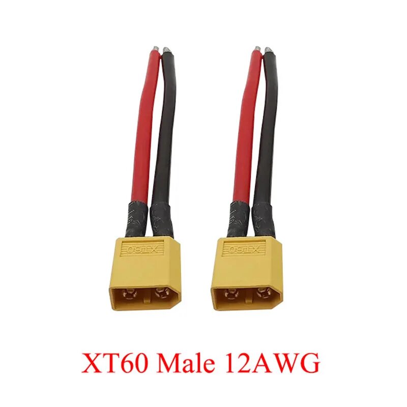 XT60 Male 12AWG, желтый разъем 2шт