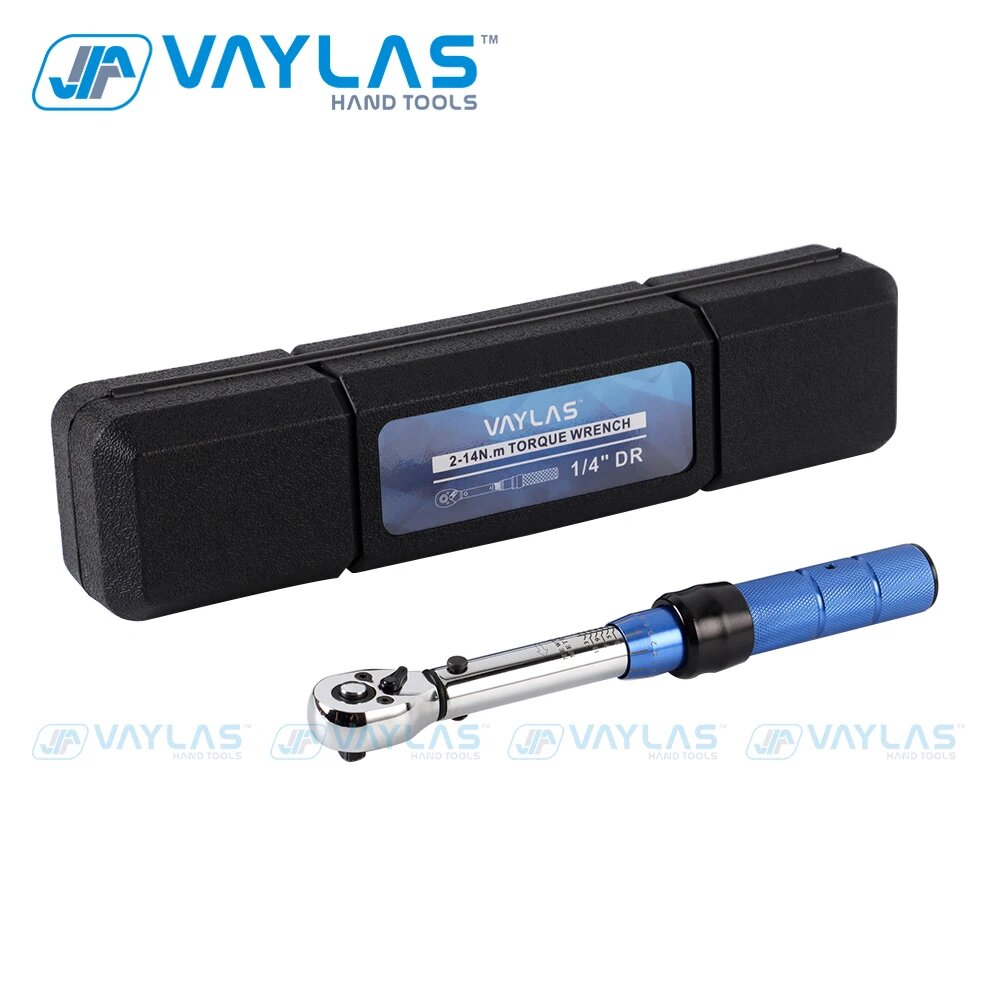 Динамометрический ключ 1/4 дюйма, 2-14 Нм/5-25 Нм, двусторонний торцевой ключ с храповым механизмом, регулируемый ручной инструмент с крутящим моментом для ремонта автомобилей и велосипедов
