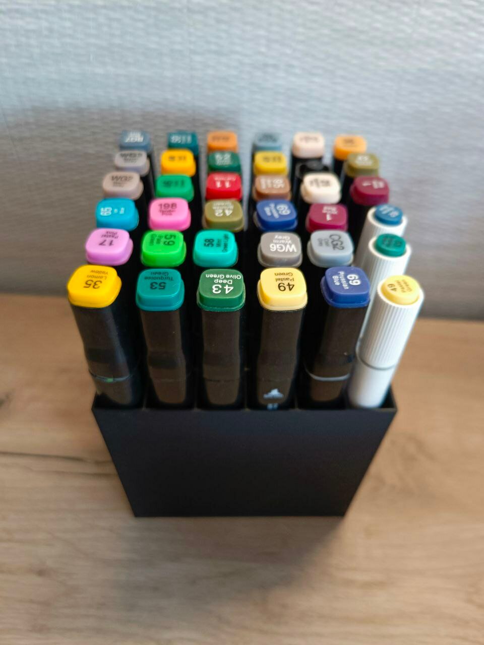 Органайзер для маркеров 36 шт (черный)