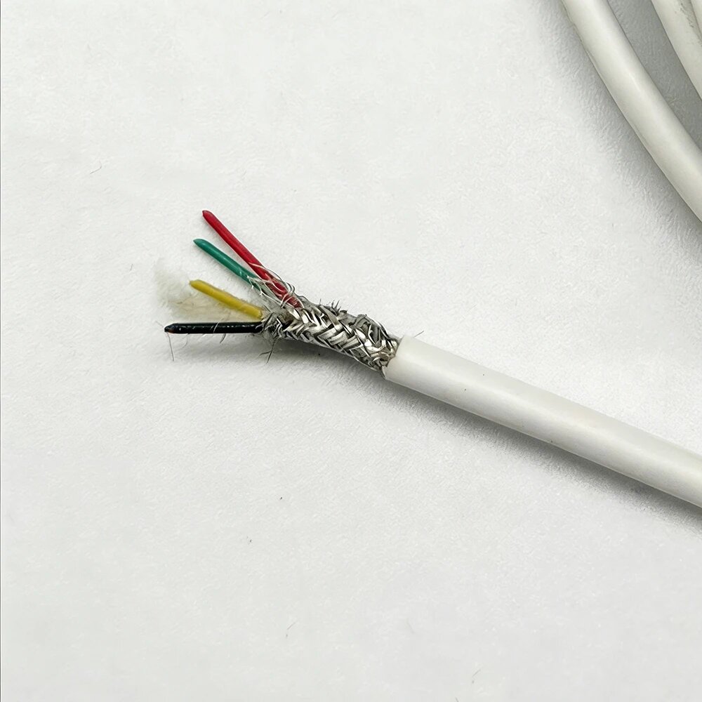 30awg Сверхтонкий силиконовый экранированный провод медицинский гибкий провод 4 ядра OD 2,4 мм Плетеный экранированный медицинский мягкий силикон