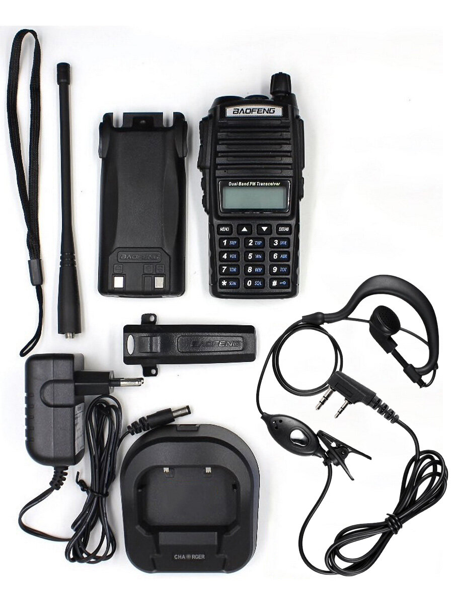 Радиостанция Baofeng UV-82 8W Type-C аналоговая, 8 Вт, 2800 мАч, IP54, 136-174 МГц, 400 - 520 МГц — фото 1