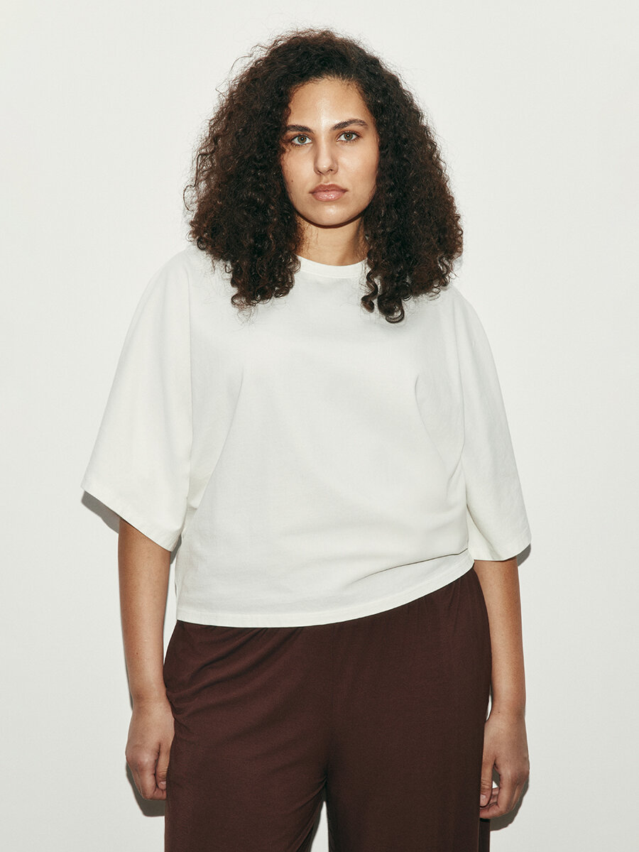 Футболка хлопковая с вареным эффектом больших размеров