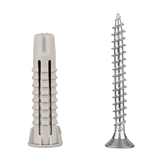 Саморез 4x35 мм с универсальным нейлоновым дюбелем 6x30 мм, 25 шт крепежного комплекта