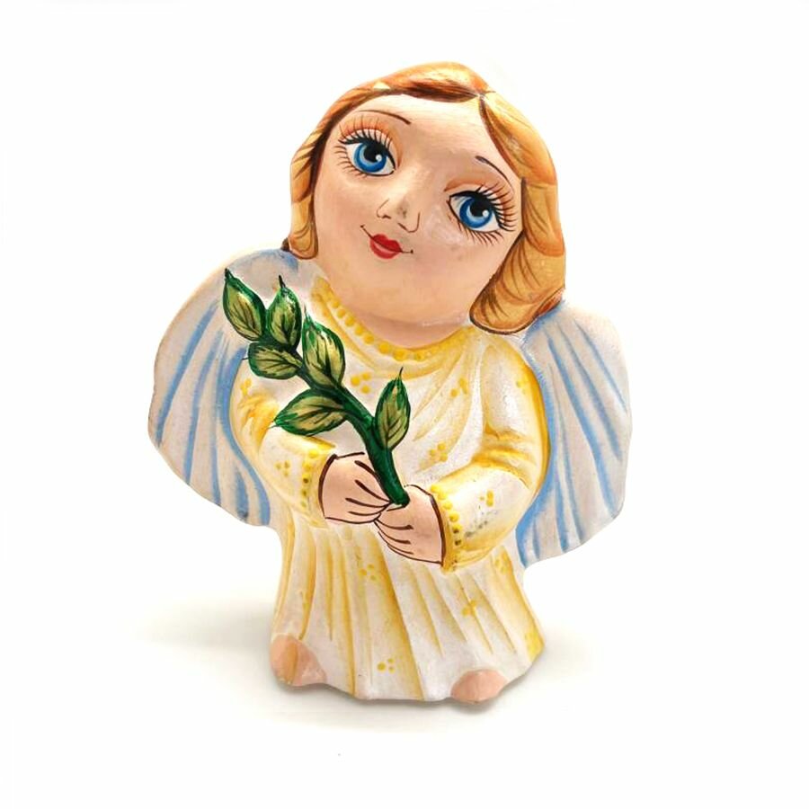 Фарфоровая эксклюзивная интерьерная фигурка Ангел с веточкой Троица Sr-AH-94