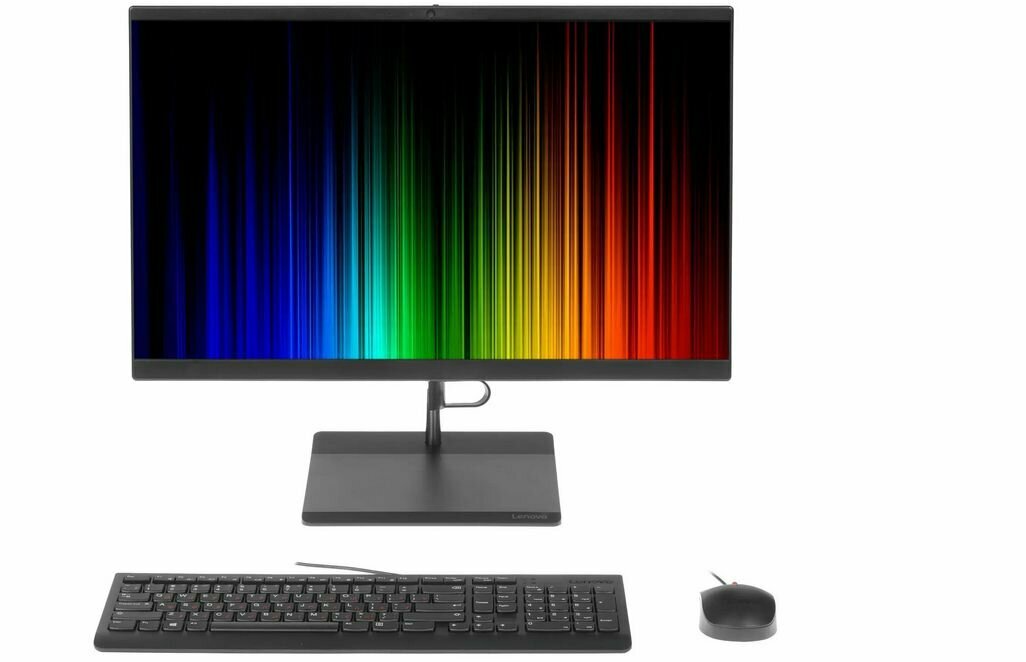 23,8" Моноблок Lenovo V30a-24IML (11FT0050RU) черный - 1920x1080, IPS, Intel Core i3-10110U, ядра: 2 x 2,1 ГГц, 4 ГБ, HDD 1024 ГБ, Intel UHD Graphics 620, Windows 10 Pro
