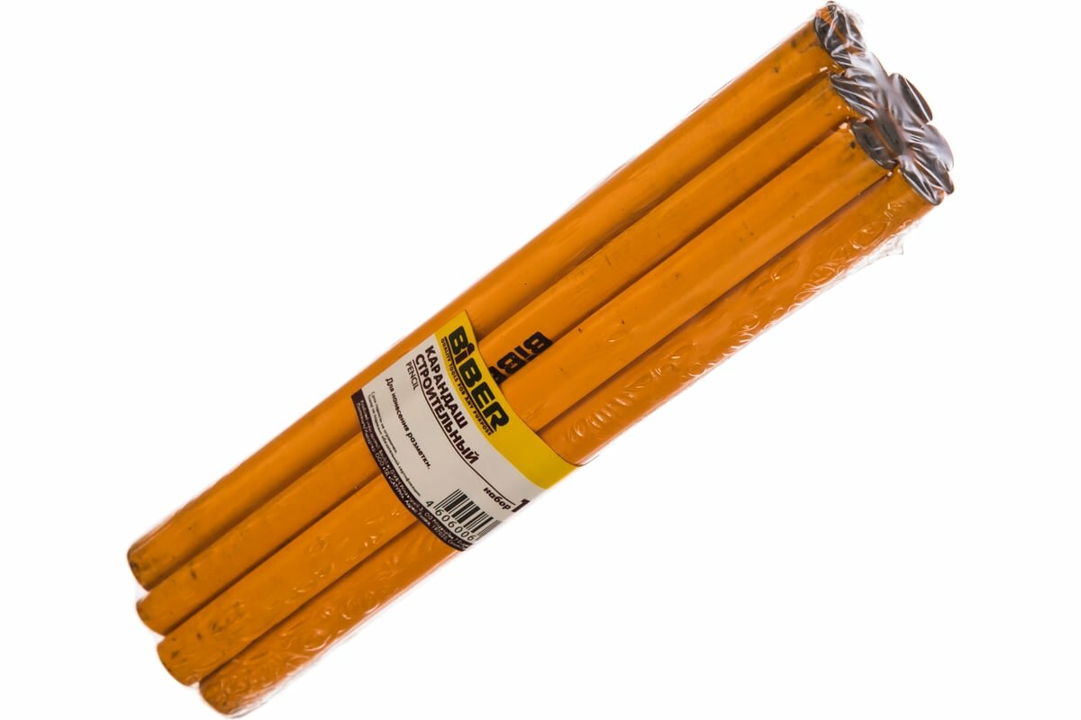 Biber строительные карандаши 180 мм набор 12 шт деревянный корпус 43001 тов-048256