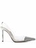 Туфли Alexandre Vauthier Amber Ghost 100, размер 37,5, серебристый/красный