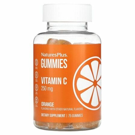 Natures Plus Vitamin C 250 мг (75 жевательных таблеток) вкус - апельсин, витамин С