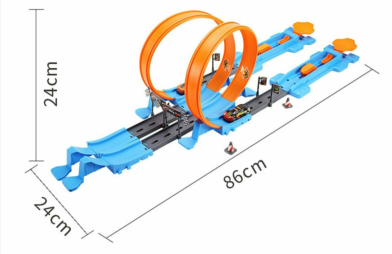 Трек "Круговые Горки", игровой, интерактивный, для развития, ABS-пластик