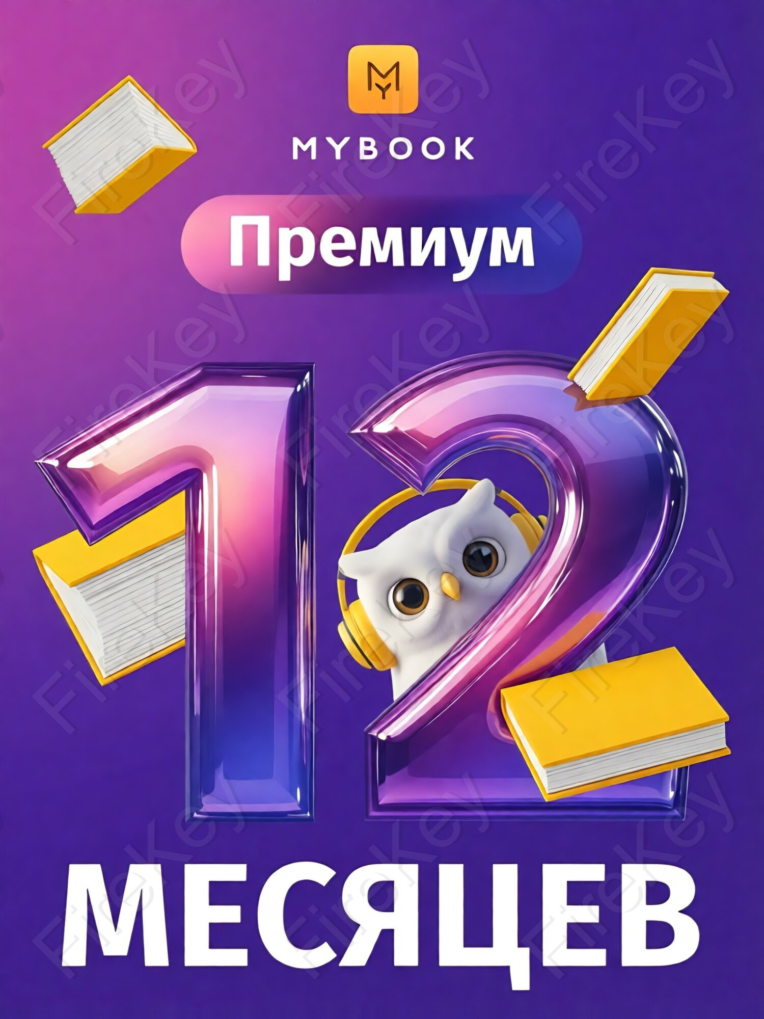 "MyBook Премиум 12" - подписка на 12 месяцев на аудиокниги и электронные книги