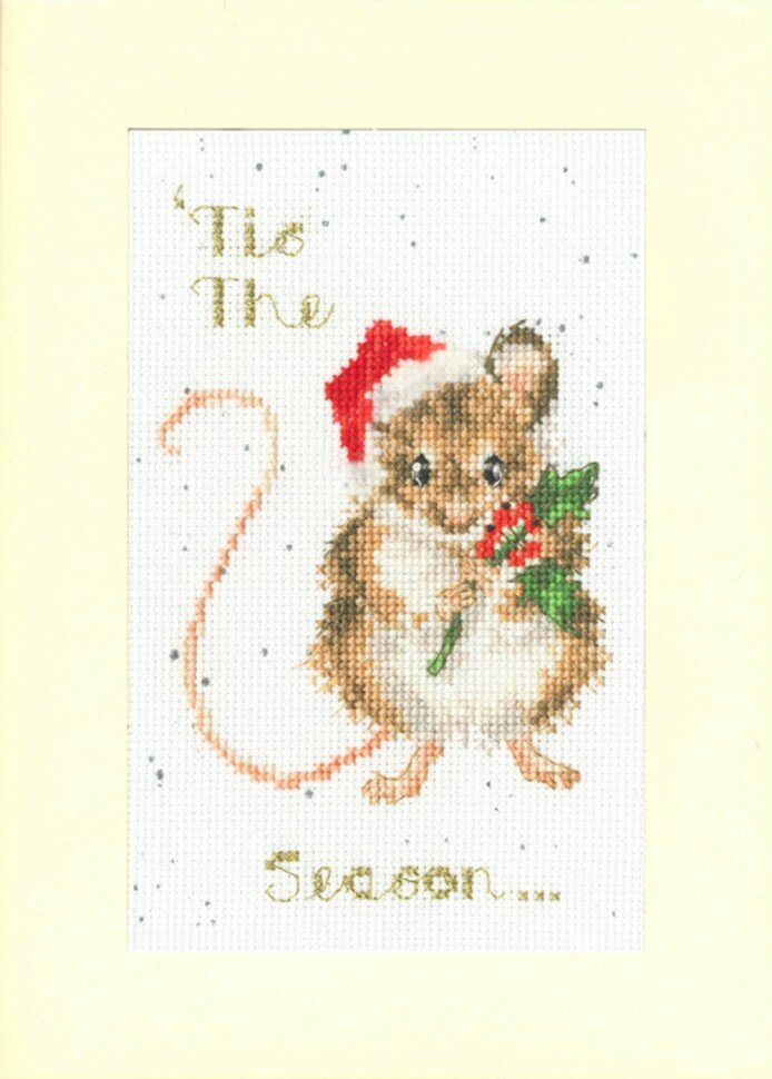 Набор для вышивания Bothy Threads #XMAS56 Открытка 'Tis The Season" (Сейчас самое время), Счетный крест, 10 х 16 см