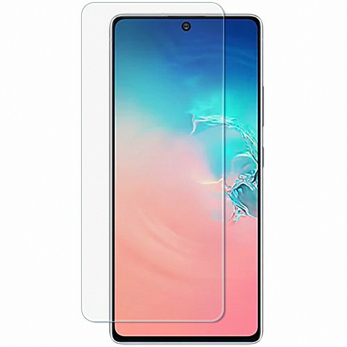 Защитное стекло для Samsung Galaxy S10 Lite G770 прозрачное на плоскую часть экрана