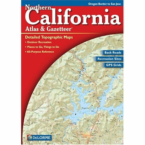 Northern California Atlas & Gazetteer，Reprinted paperback book