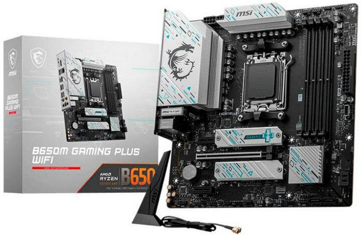 MSI B650M GAMING PLUS WIFI (RTL) AM5 B650 PCI-E HDMI+DP 2.5GbLAN+WiFi+BT SATA MicroATX 2DDR5