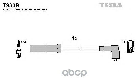 Провода зажигания TESLA арт. T930B