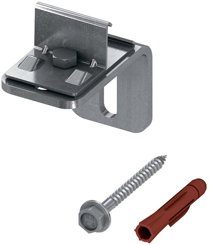 Крепление для усиленных конструкций Tece 48 мм угловое одинарное в сборе 9030002