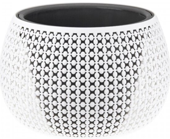 Кашпо Idea пирула D290мм 4л с вставкой М 3101 Белый