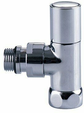 Кран для полотенцесушителя прямой хромированный VIEIR 1/2" х 3/4" (2 шт. в комплекте)