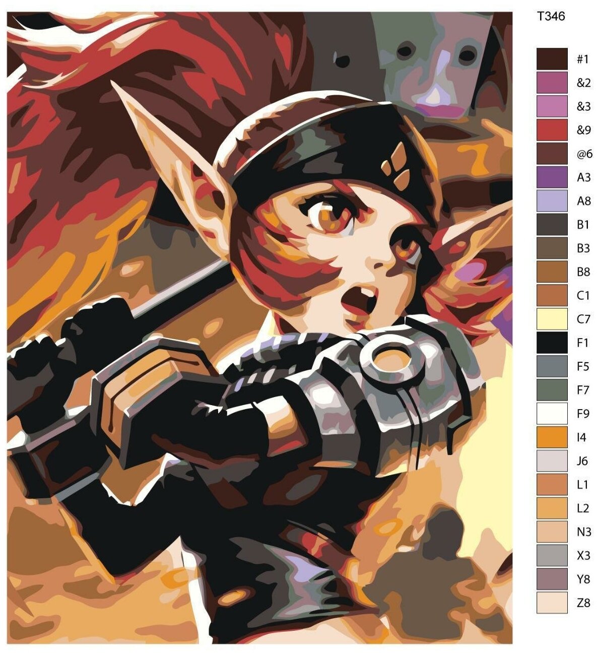 Картина по номерам Т346 "Mobile Legends: лолита" 40Х50