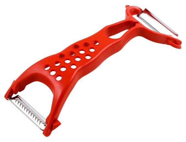 MALLONY овощечистка универсальная двусторонняя нерж. сталь/пластик для очистки овощей