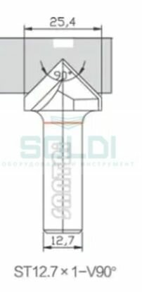 Фреза V-90 D25,4 PCD